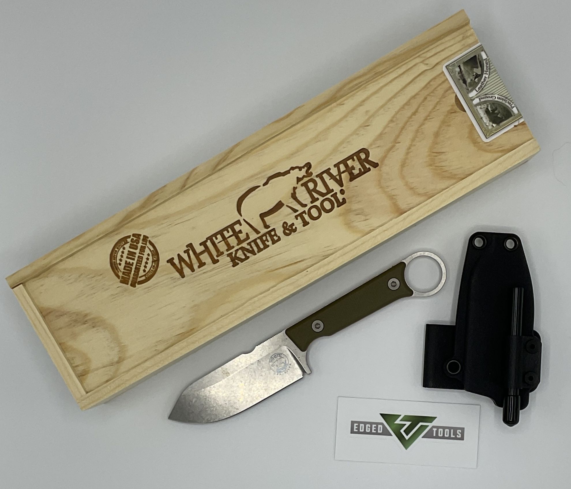 Edged Tools | White River Knife & Tool Firecraft FC3.5 Pro Green and Orange G10 Handles